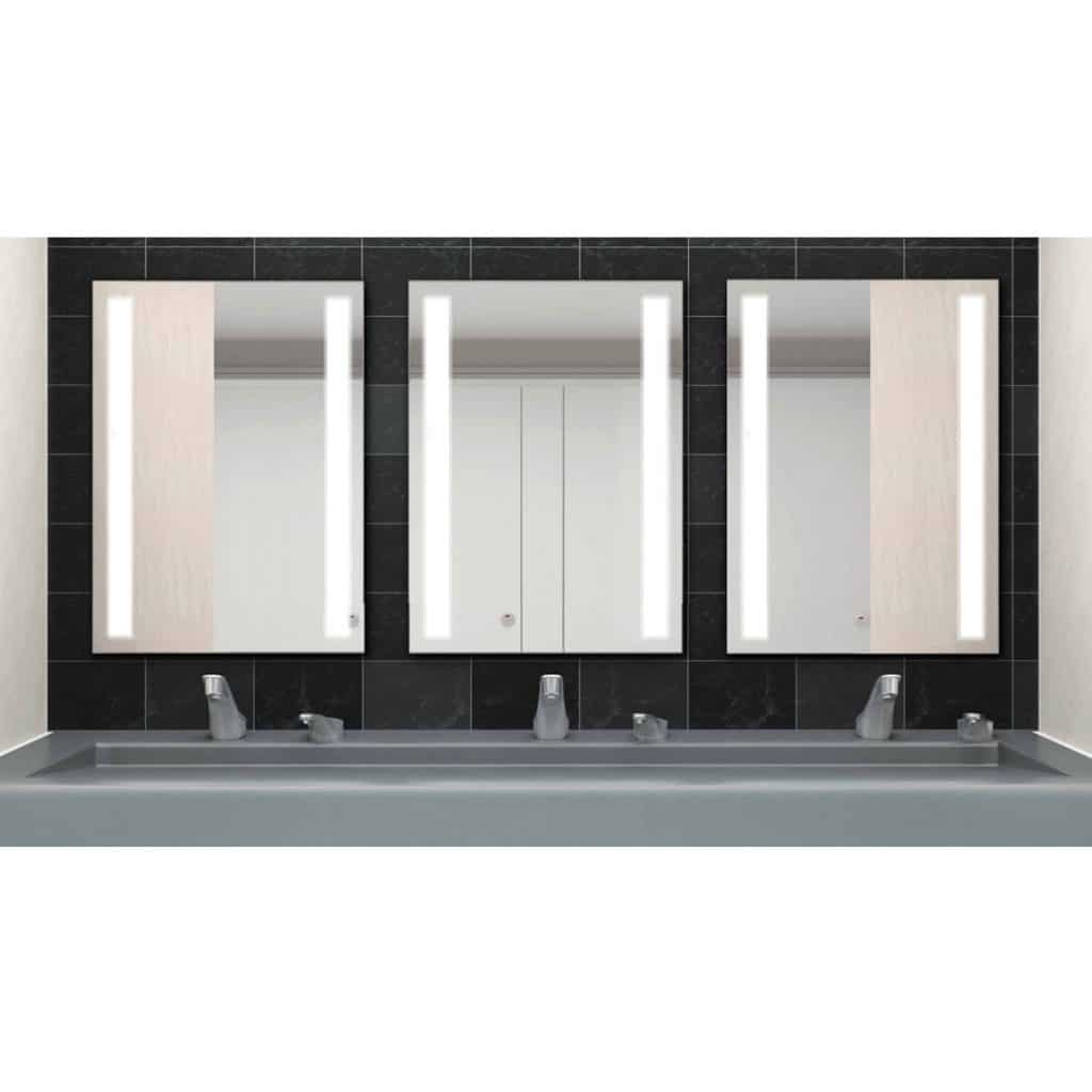 Bobrick LED Side Lit Mirror B-169 - Surface Mount - Partition Plus