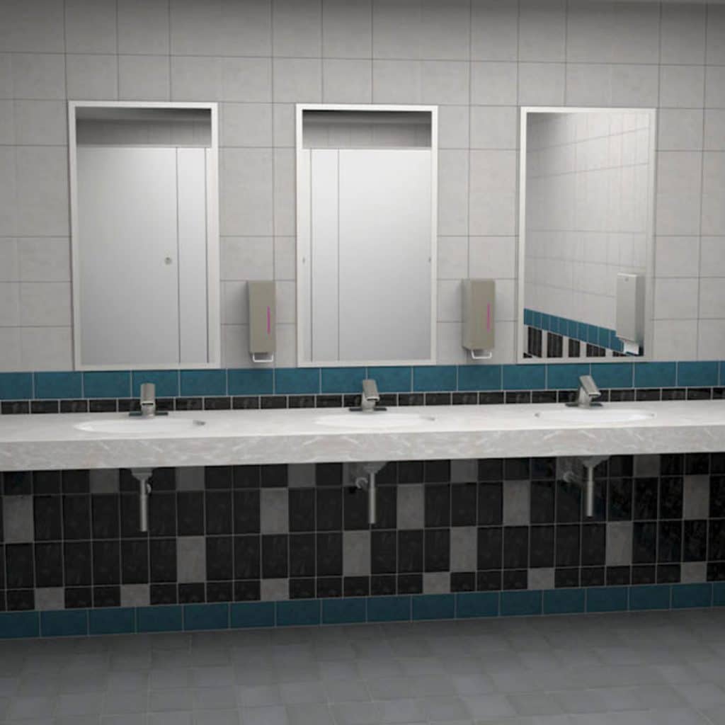 Bobrick Glass Mirror with Stainless Frame B-290 - Partition Plus