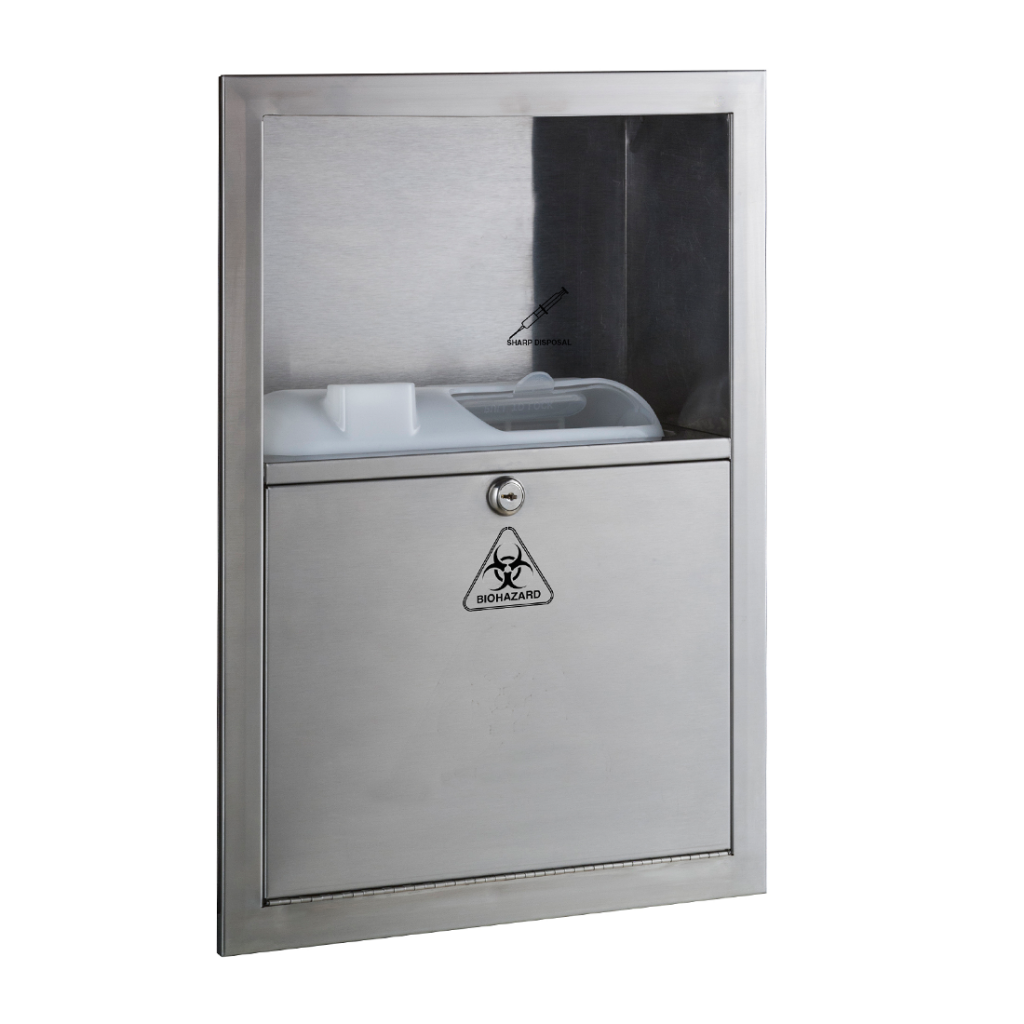 Bobrick Recessed Sharp Disposal B-35016 - Partition Plus