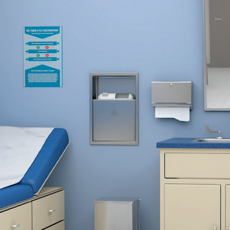 Bobrick Recessed Sharp Disposal B-35016 - Partition Plus