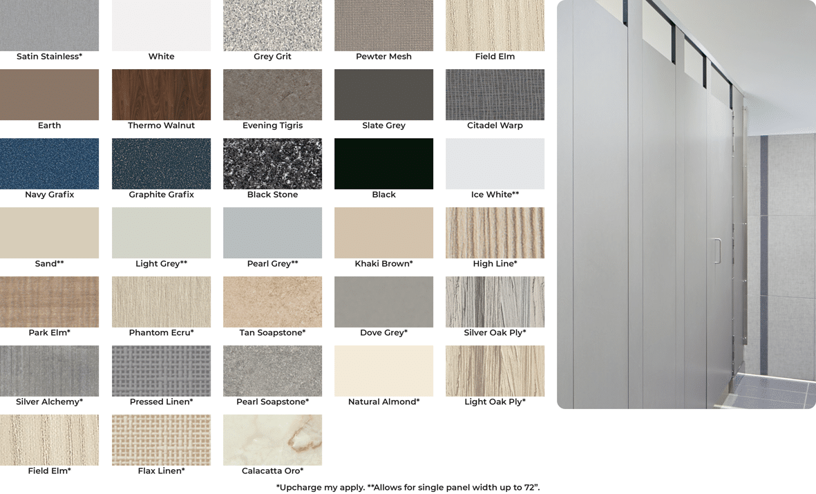 Solid Core Phenolic Bathroom Stalls - Durable - Partition Plus