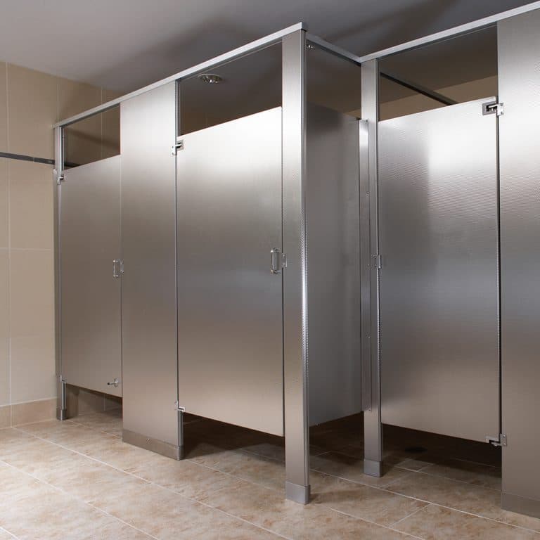 Stainless Steel Partitions - Manufactured by Hadrian - Partition Plus