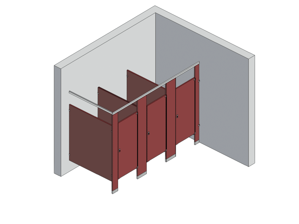 Home / Toilet Partitions / Bathroom Partitions – 3 Stalls – Corner ...